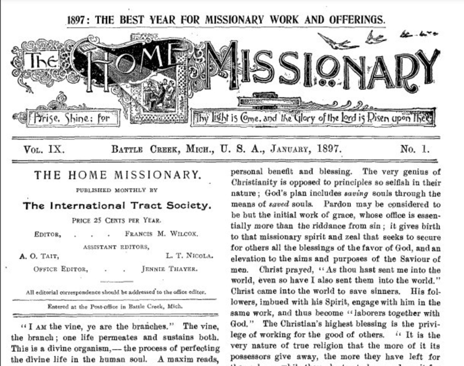 ESDA | Missionary Magazine (1898–1902)
